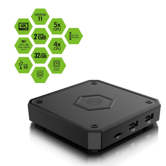 BuzzTV E5 Android 11 TV Box 2GB RAM, 32GB Storage, 4K UHD Streaming, H