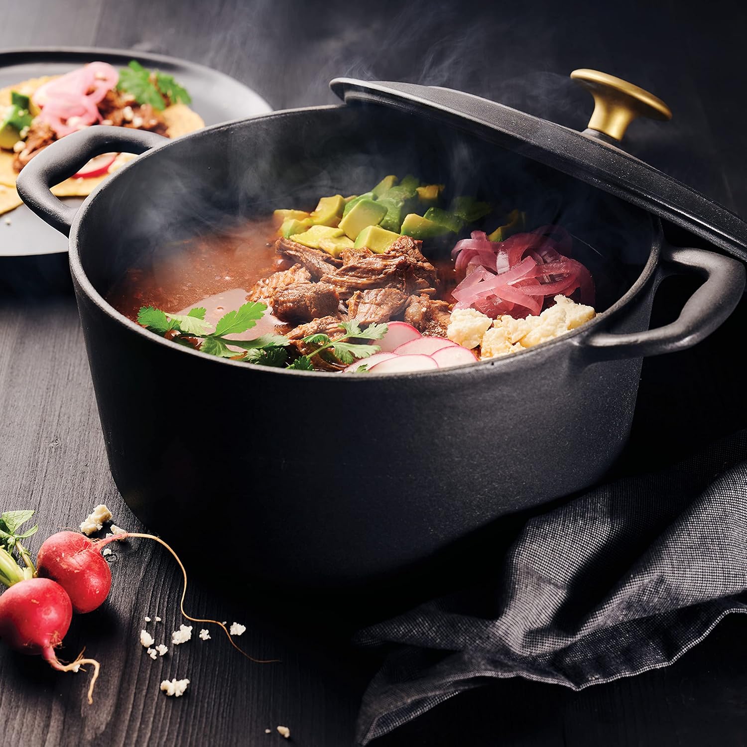 Tramontina Enameled Cast Iron Dutch Oven Pot with Lid, Round 5.5qt (Ma
