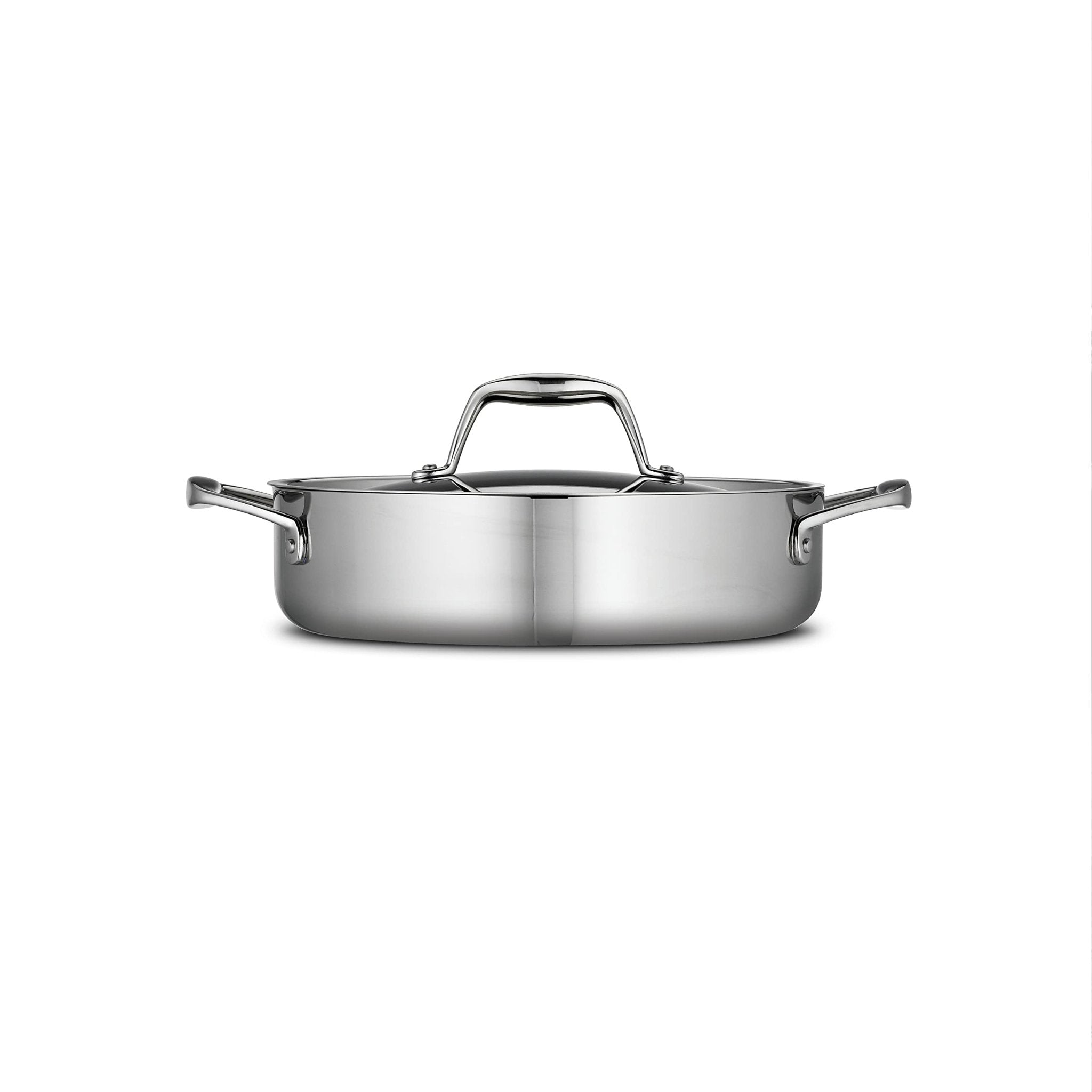 Tramontina Tri-Ply Clad Stainless Steel 3-Quart Braiser Pan with Lid,